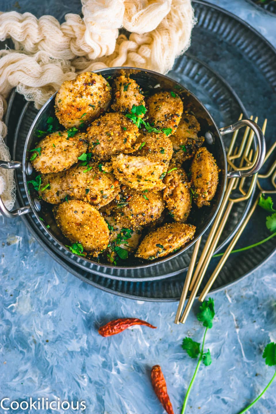 Mini Masala Idli | Tadka Idli | Masala Steamed Cakes
