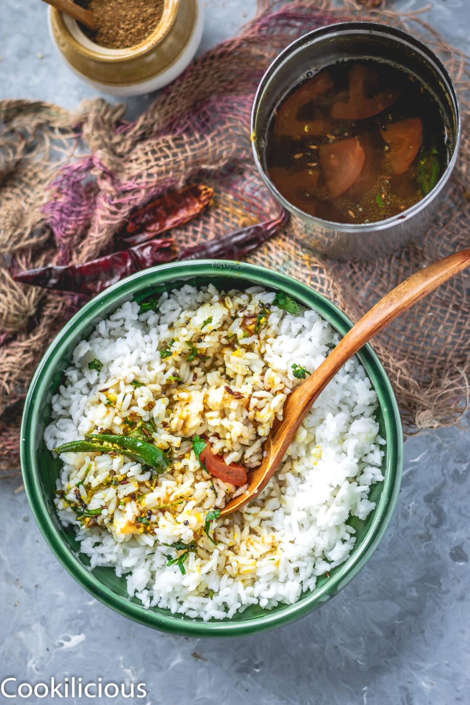 Simple South Indian Tomato Rasam With Pink Lentils