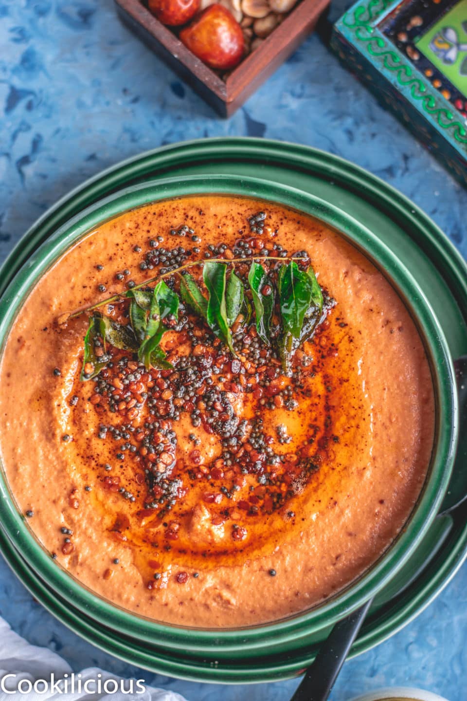 Andhra Style Peanut & Tomato Chutney Recipe For Idli/Dosa