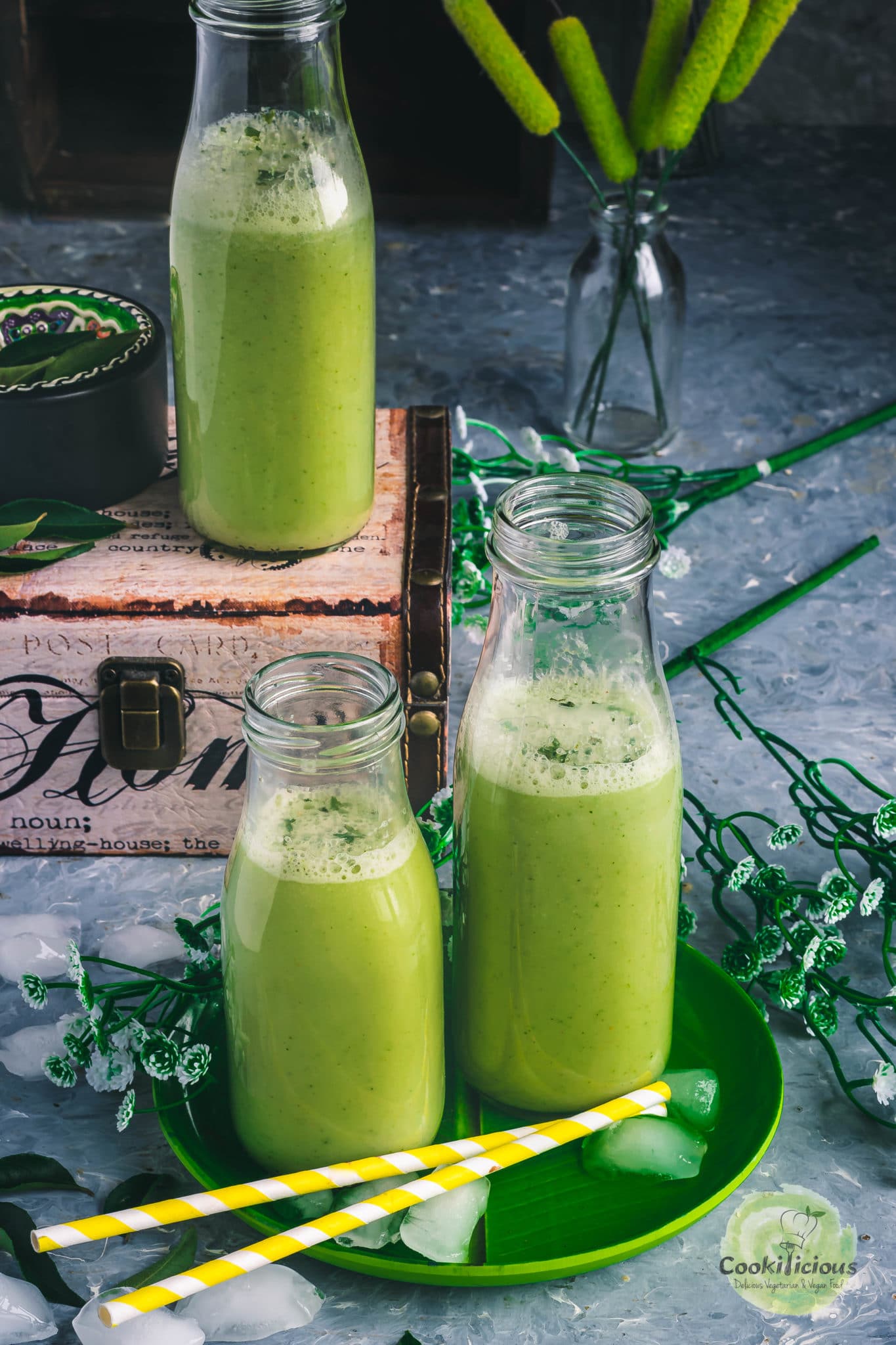 Cucumber Flavored Vegan Buttermilk | Chaas Recipe
