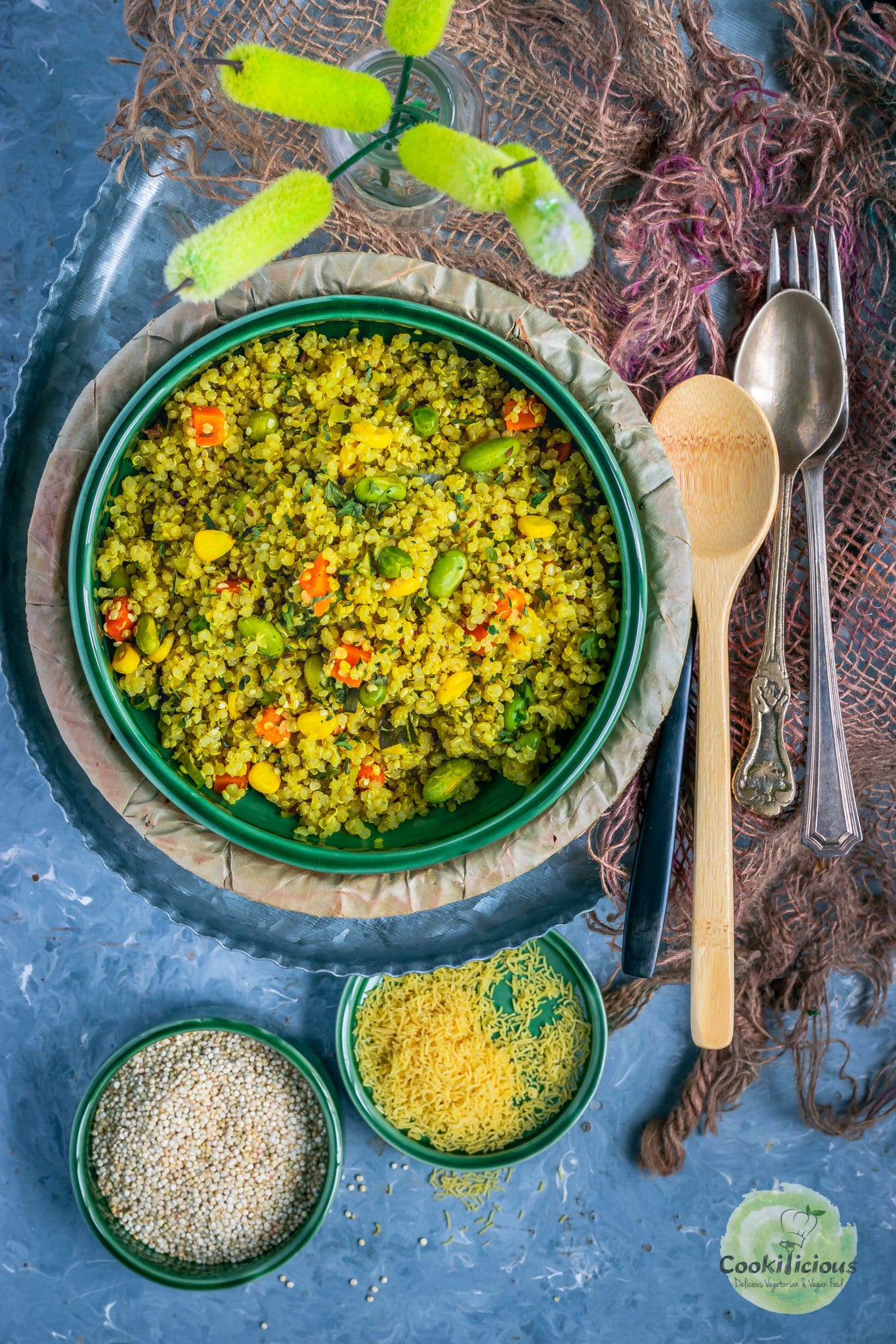 Vegan Vegetable Quinoa Upma in just 30 minutes!