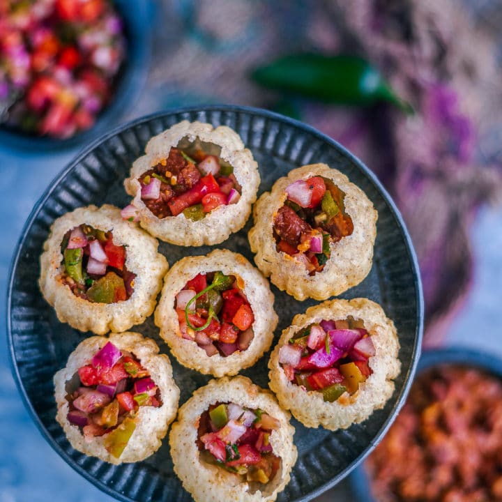 Pani Puri Recipe - Easy vegan Indian Mexican Snack