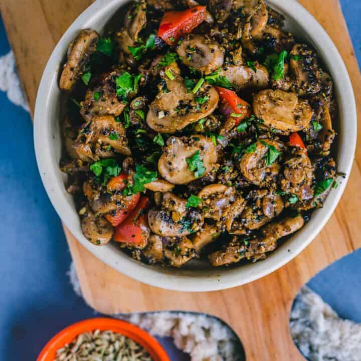 Indian Mushroom Pepper Fry | Mushroom Stir-Fry – Cookilicious