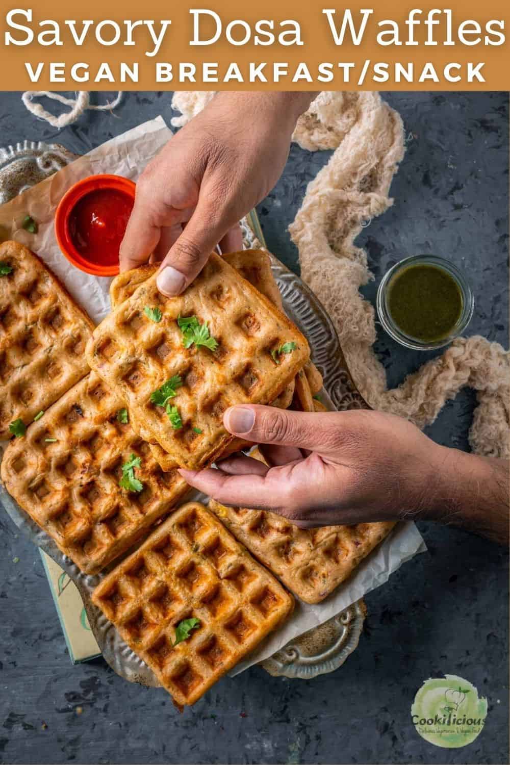 Vegan Savory Dosa Waffles Recipe – Cookilicious