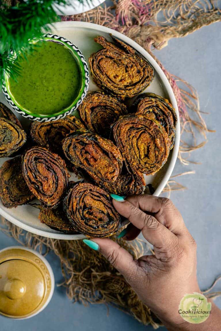 Patra Recipe | Alu Vadi | Colocasia Leaves Pinwheels – Cookilicious