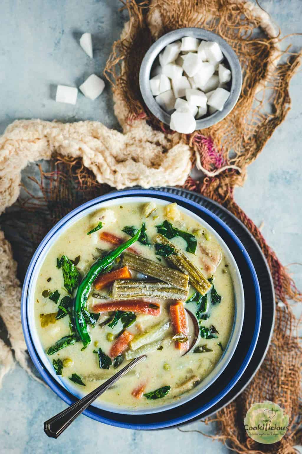 Avial Recipe | South Indian Mixed Veggie Curry – Cookilicious