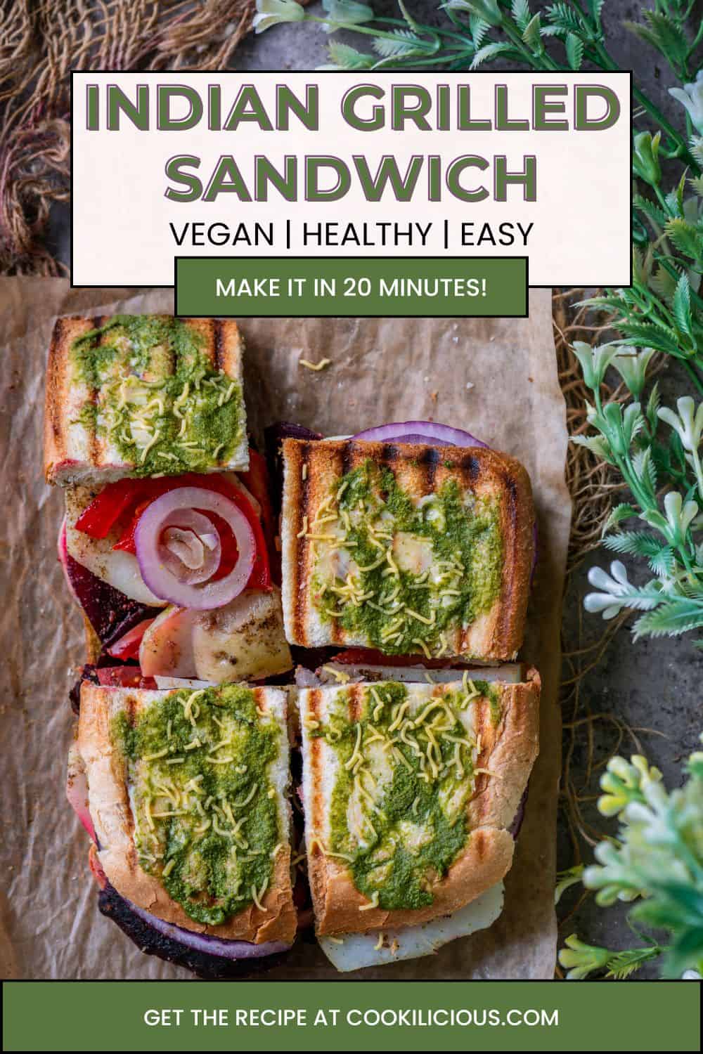 Bombay Vegetable Sandwich Recipe with Homemade Chutney – Cookilicious