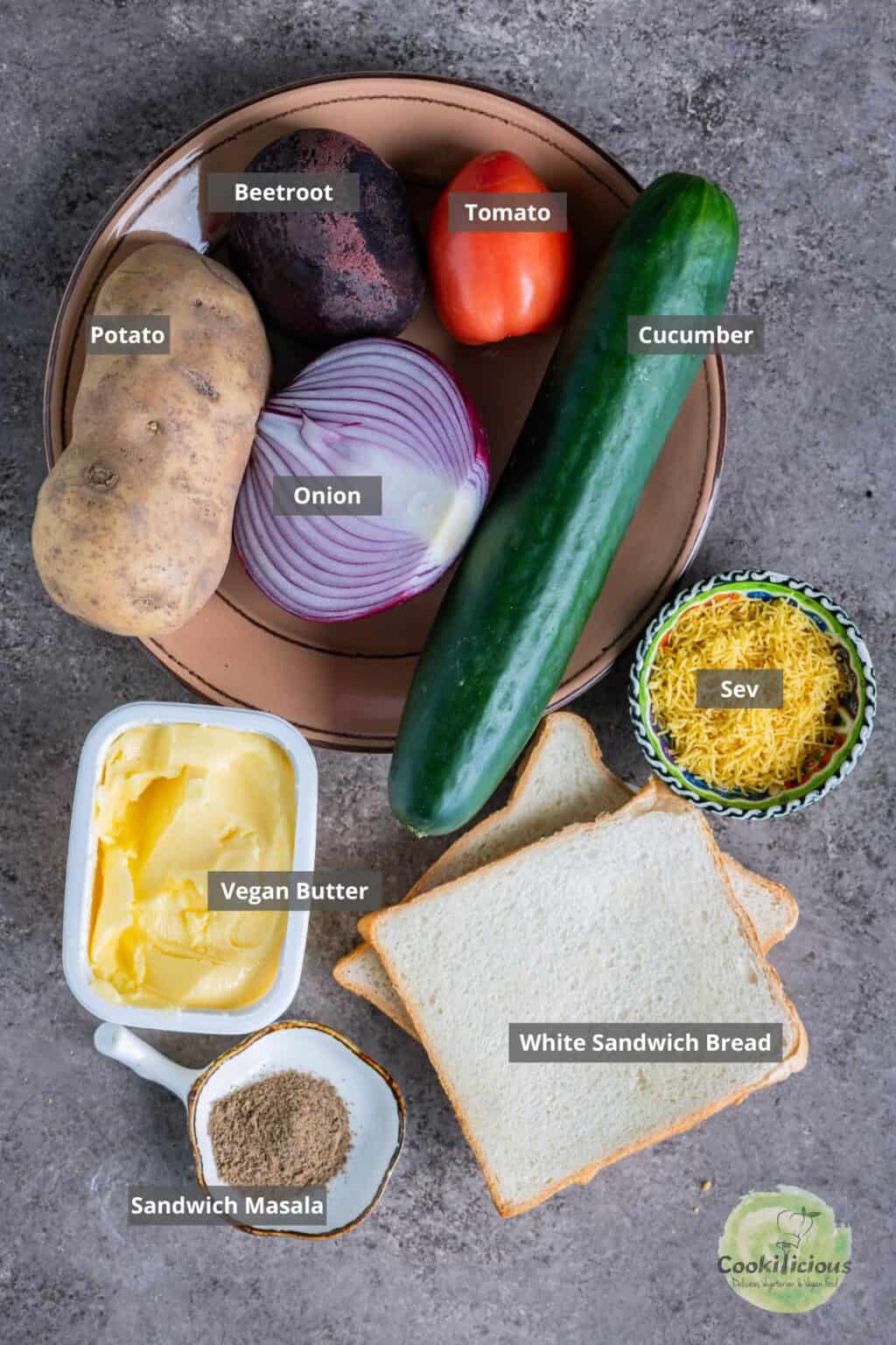 Bombay Vegetable Sandwich Recipe with Homemade Chutney – Cookilicious