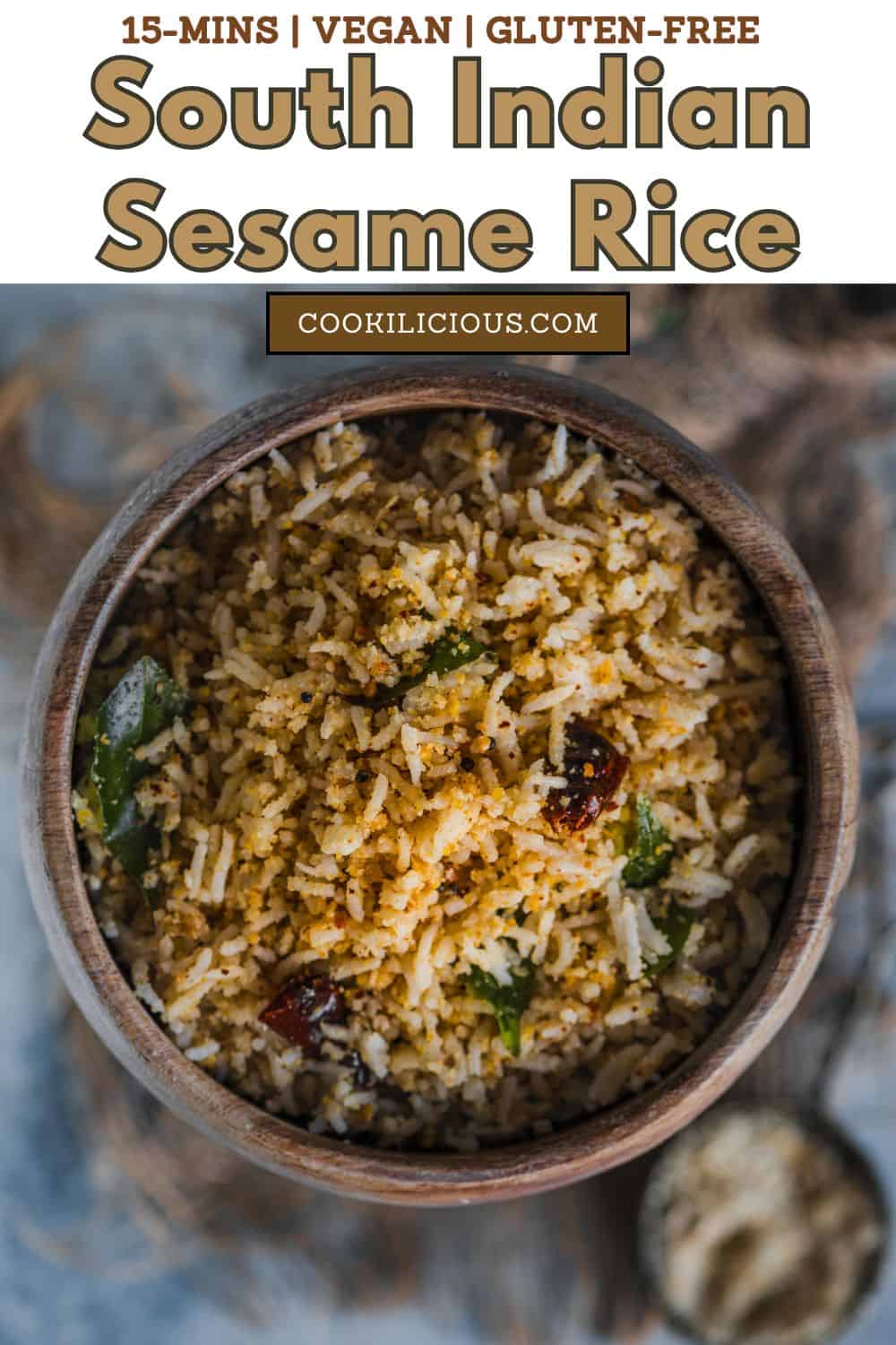 Easy Sesame Rice Recipe - Ellu Sadam with Homemade Ellu Podi – Cookilicious