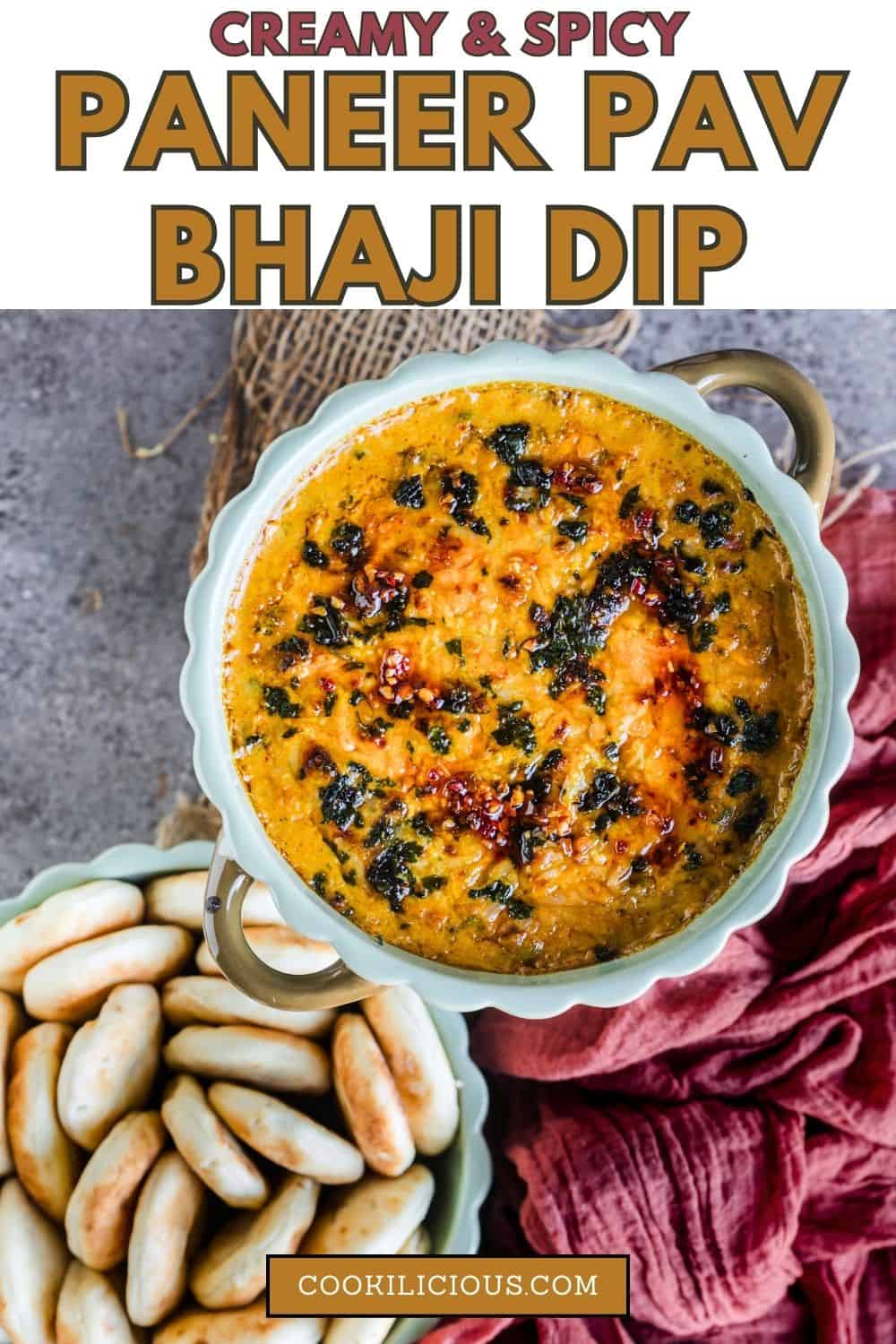 Paneer Pav Bhaji Dip — A Bold, Cheesy Indian Dip – Cookilicious